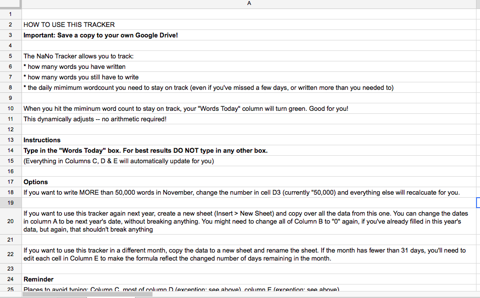 NaNoWriMo Word Count Tracker – StoryADay